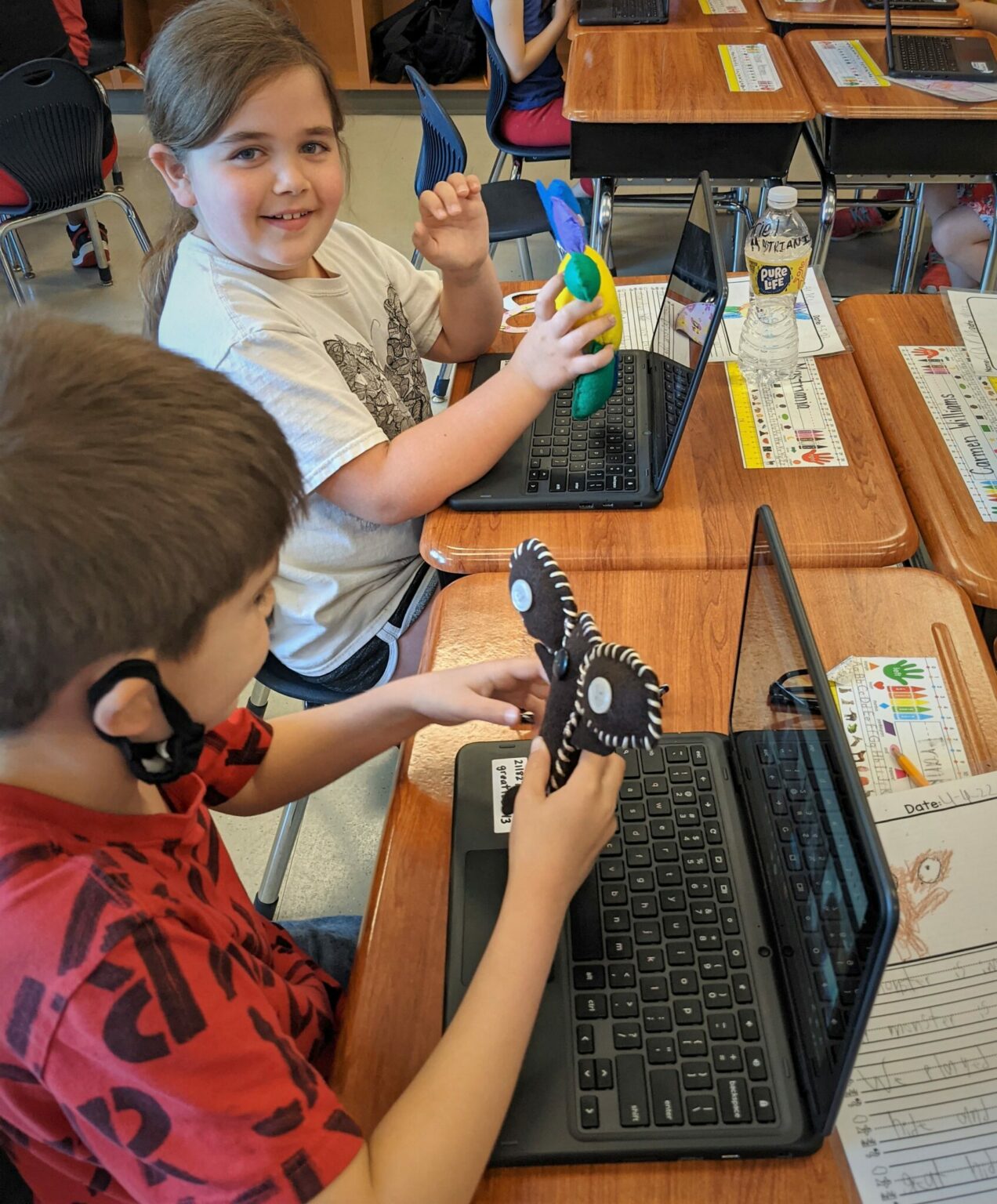 Hambright Elementary and high school students collaborate on monsters ...